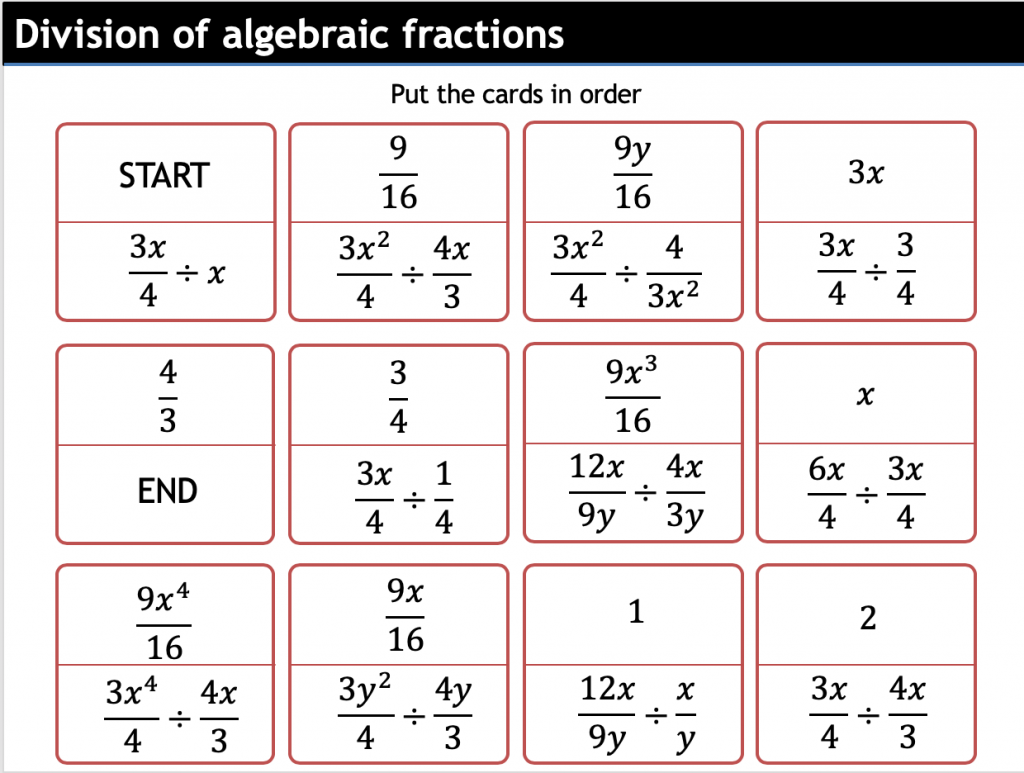 Division of algebraic fractions – TickTockMaths
